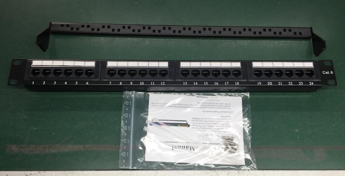 24 ports cat6 UTP RJ45 patch panel